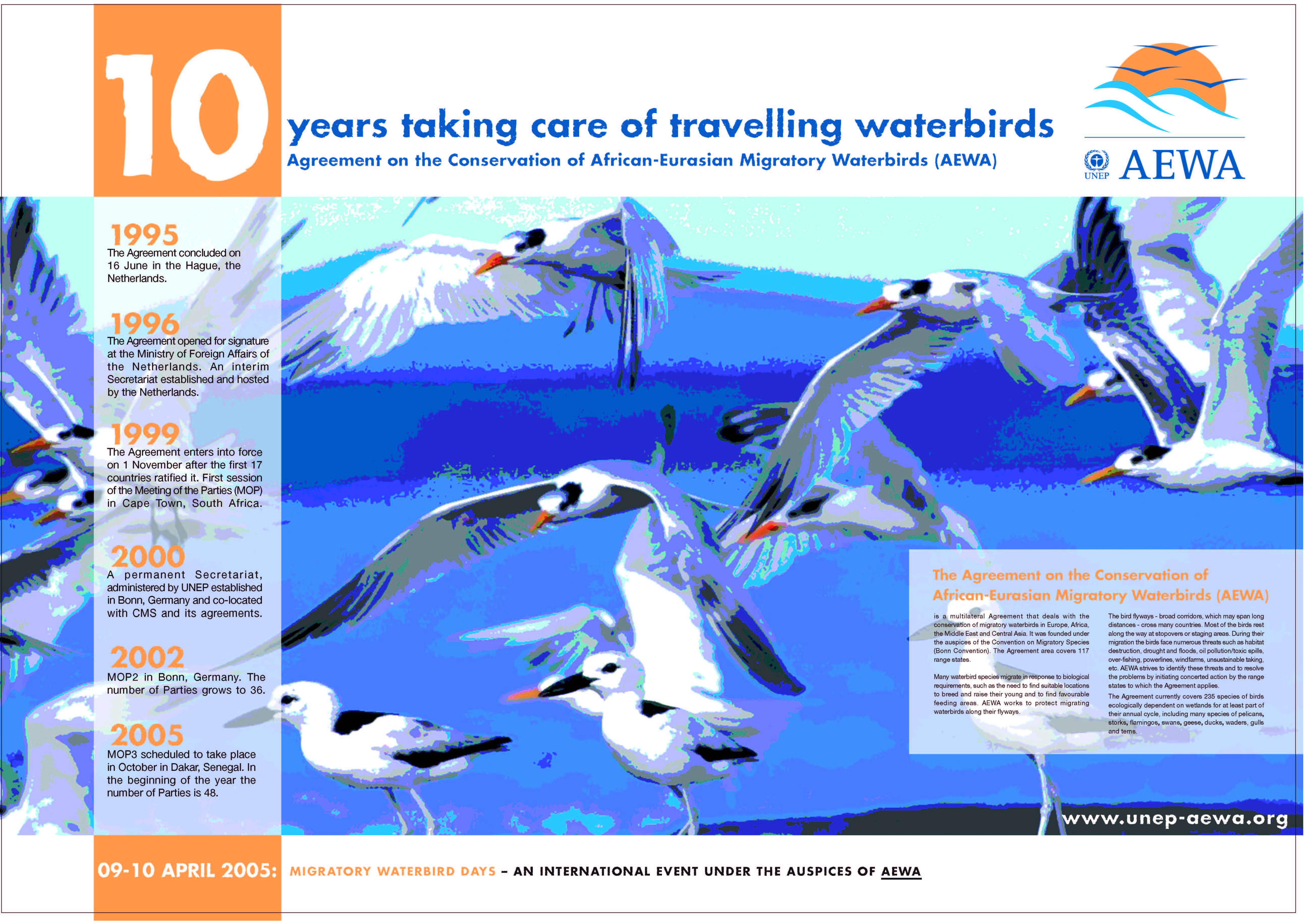 Poster on the 10th Anniversary of AEWA | AEWA